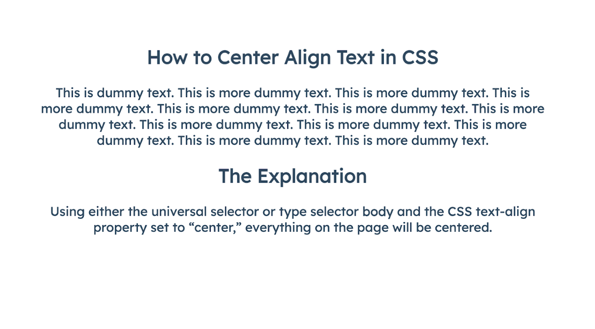 How to Center Text & Headers in CSS Using the Text-Align Property